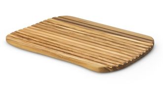 Continenta Brotschneidebrett, Tranchierbrett, Schneideblock, aus Olivenholz, 37 x 25 x 1,6 cm