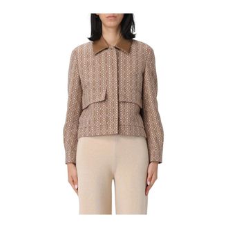 Max Mara Femme, Vestes, Multicolore, Taille: 38 FR Viborg Cotton Jacquard Jacket