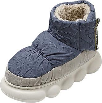 Generic Chaussons dhiver chauds pour homme - Doublure moelleuse - Pantoufles en feutre &agrave; m&eacute;moire de forme - Avec semelle en caoutchouc souple - Confortables -