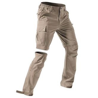 Generic Pantalon 2 en 1 pour homme avec fermeture éclair - Convertible - Pantalon descalade respirant - Pantalon descalade - Pantalon de camping léger - Panta