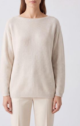 Fabiana Filippi Langarmpullover mit Rundhalsausschnitt aus Wolle, Seide und Kaschmir