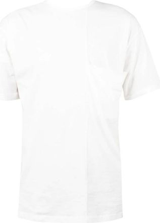 Xagon Man T-shirt oversize &agrave; col rond - Homme - Tops - Blanc - Taille: XL