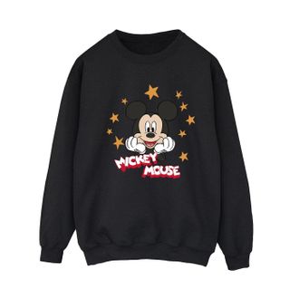 Disney Mickey Mouse Stars Sweatshirt f&uuml;r Damen (Schwarz)