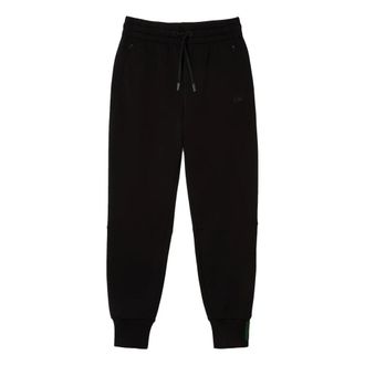 Lacoste Doppelschichtige Schwarze Logo Gr&uuml;ne Trainingshose - - Trousers - Damen - Schwarzk - 2XS