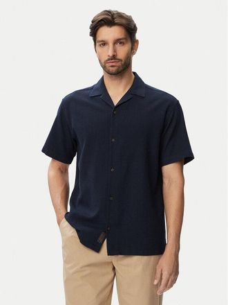 Jack & Jones Jack & Jones Hemd Global Waffle Resort 12295551 Dunkelblau Relaxed Fit