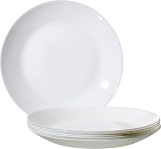 Ritzenhoff & Breker Speiseteller fresh Ø 25 cm weiß 6er Set Opal Glas Mikrowellengeeignet