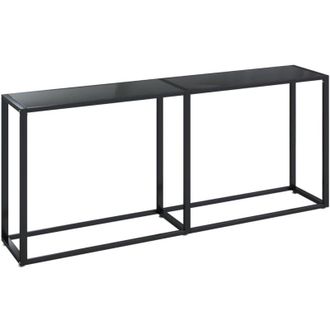 vidaXL Konsolentisch Schwarz 180x35x75,5 cm Hartglas Vidaxl