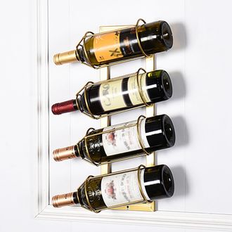 Generic Wandmontiertes Weinregal, Flaschenhalter aus Metall, Nicht Leicht zu Verformen, Platzsparend, für Bar, Wohnzimmer, Küche und Restaurant(Medium)