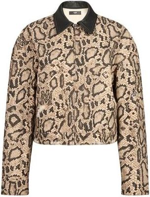 Amiri Veste imprim&eacute; peau de serpent en coton