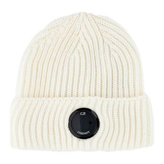 C.P. Company Feine Merinowollstrickm&uuml;tze - - Accessories - Herren - Wei&szlig; - ONE SIZE