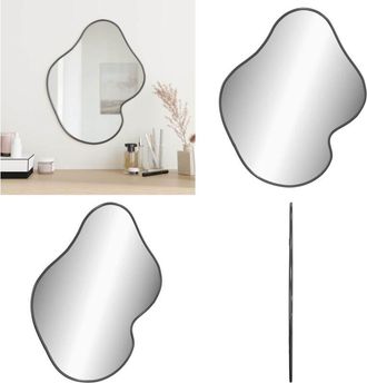 vidaXL Vidaxl - Wandspiegel Schwarz 50x40 cm - Wandspiegel - Schwarzer Spiegel - Badezimmerspiegel - Schlafzimmerspiegel - Wohnzimmerspiegel - Home & Living