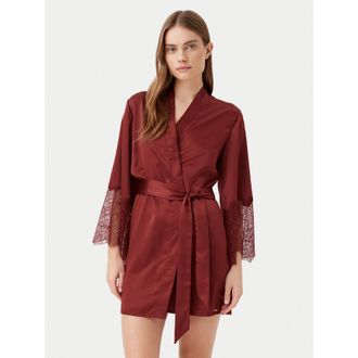 Hunkem&ouml;ller Bademantel Camille 300601 Rot