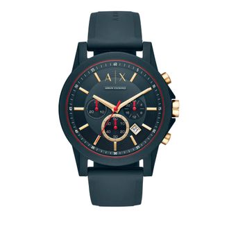 A|X Armani Exchange Uhren - Chronograph Silicone Watch - Gr. unisize - in Blau - f&uuml;r Damen