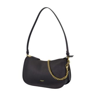 Coach Womens Waverly Shoulder Bag Black Cowhide