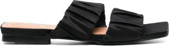 Ganni Low-Top Sneaker - Smock Flat Sandals - Gr. 37 (EU) - in Schwarz - für Damen