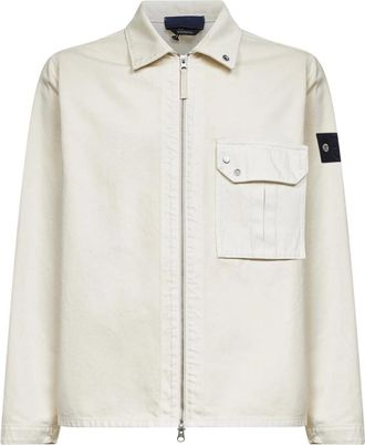 Stone Island Homme, Vestes, Blanc, Taille: M Light Jacket