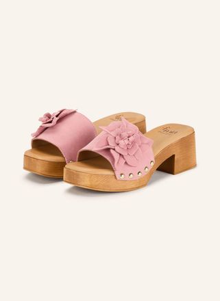 &Egrave; Mia &Egrave; Mia Plateau-Mules Mit Nieten rosa