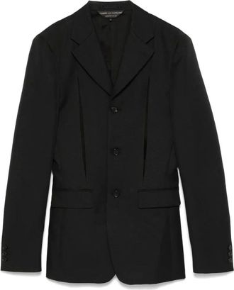Comme Des Garçons Homme, Vestes, Noir, Taille: L Veste noire en Twill avec Détails Découpés