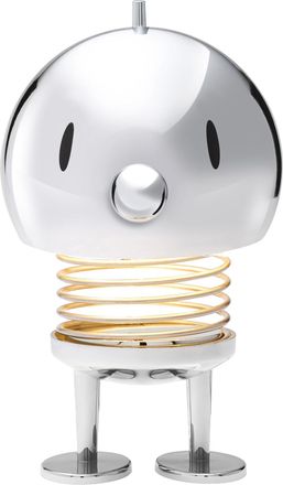 Hoptimist Lampe LED, Nachttischlampe Touch, Kabellose Lampe Tisch, Aufladbare & Dimmbar, Dänischem Design, 10 x 10 x 15 cm, L, Chrome