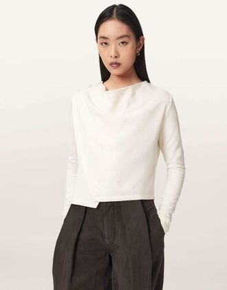 AllSaints Skyler - Top manches longues - Blanc fossile