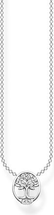 Thomas Sabo Damen Kette Tree of Love weiße Steine 925 Sterlingsilber KE2126-051-14-L45V