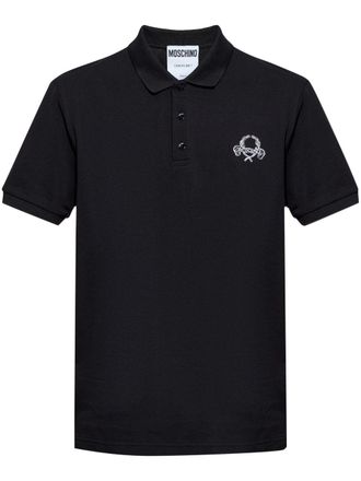 Moschino polo en coton - Noir
