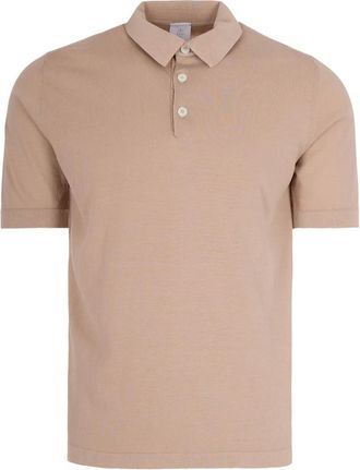 Eleventy Homme, Tops, Brun, Taille: 2XL Polo Tricot&eacute;