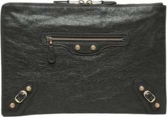 Balenciaga Pre-owned Vintage Clutch - Femme - Pre-owned - Noir - Taille: ONE Size