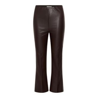 Soaked In Luxury SLKaylee PU Kickflare Hose - - Trousers - Damen - Braun - XL