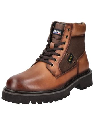 Blauer Schn&uuml;rstiefelette