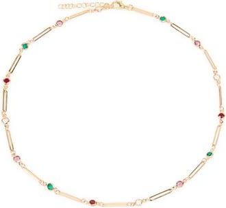Au Printemps Paris Collier avec pierres en verre
