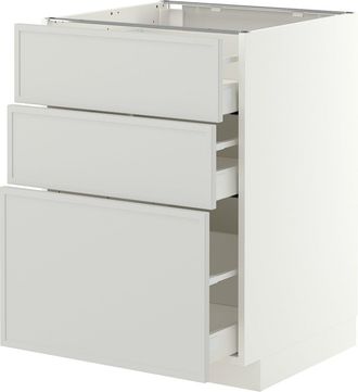 IKEA METOD / MAXIMERA Unterschrank mit 3 Schubladen