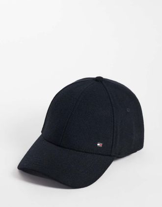 Tommy Hilfiger Casquette en laine m&eacute;lang&eacute;e - Noir
