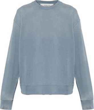 Golden Goose Homme, Sweatshirts et sweats &agrave; capuche, Bleu, Taille: M Boxi SweaT-shirt avec Patch Logo
