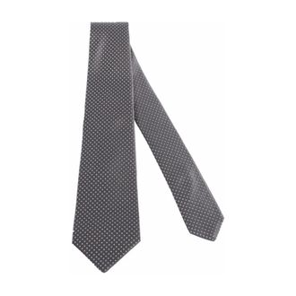 Kiton Seidenkrawatte mit geometrischem Design - - Accessories - Herren - Grau - ONE SIZE