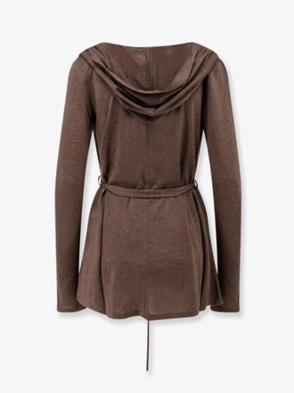 Max Mara Womens Cardigan Mxmfalda Brown Lyocell-Silk Sweater