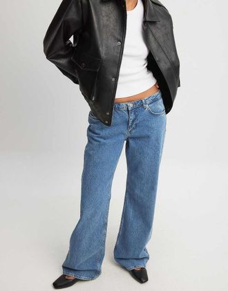 NA-KD Jean taille basse - Bleu
