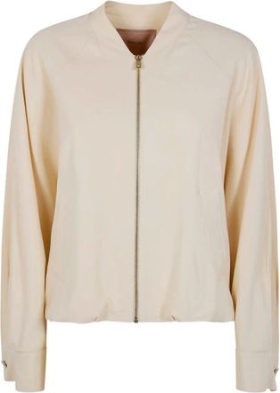 Twinset Femme, Vestes, Beige, Taille: 40 FR Bomber avec Manches Kimono