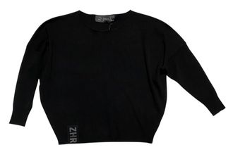 Zhrill l&auml;ssiger Feinstrick Pullover schwarz ZHTALIA ZK146-N937 (DE/NL/SE/PL, Alphanumerisch, L, XL, Regular, Regular)