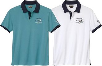 Atlasformen 2er-Pack Poloshirts in Piqu&eacute;-Qualit&auml;t - XXL