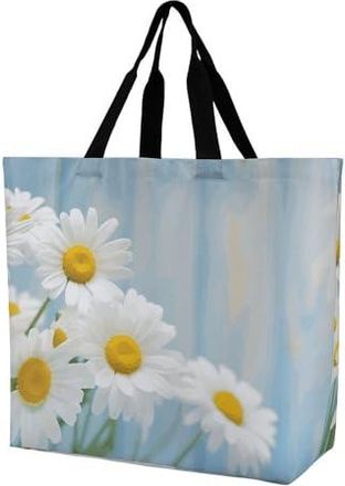 Generic &Eacute;l&eacute;gantes Marguerites Printani&egrave;res Sac Fourre-Tout L&eacute;ger Tote Bag Imperm&eacute;able Sac A Main Femmes Pour Quotidienne Travail Voyage