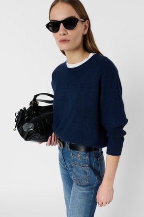 Gerard Darel Pull ample &agrave; col rond en cachemire - ERLINE - Encre