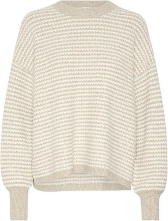 Kaffe Femme, Pulls, Gris, Taille: 46 FR Pull en Tricot Gris Plume