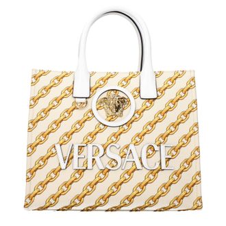 Versace Sacs &agrave; main Pour Femme Tissu Beige/Porcelaine