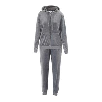 Miso Trainingsanzug-Set f&uuml;r Damen, Velours (Grau)