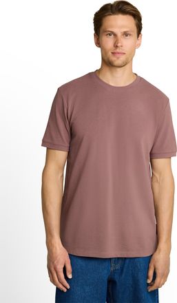 Tom Tailor Denim Rundhalsshirt TOM TAILOR DENIM, Herren, Gr. XXL, braun (rose taupe), Single Jersey, Obermaterial: 60% Baumwolle, 40% Polyester, Rundhals, Shirts Rundh