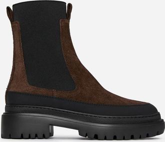 Arket Winterstiefel Aus Spaltvelours -Braun