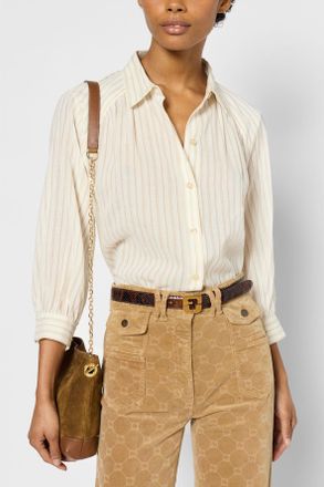 Gerard Darel Chemise ray&eacute;e &agrave; manches larges - UDYANA - Naturel