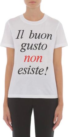 Moschino Femme, Tops, Blanc, Taille: 40 FR Archive Tshirt
