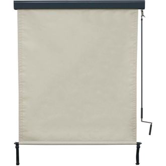 Hhg Vertikalmarkise HHG-621, Senkrechtmarkise Sichtschutz Au&szlig;enrollo Rollo, UV-Schutz 50 Stoff 250x140cm, creme-beige